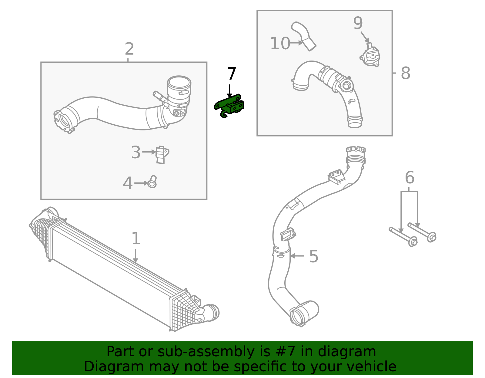 2020-2025 Ford Inter-Cooler Pipe Bracket LX6Z-6K864-A | Awesome Parts Ford
