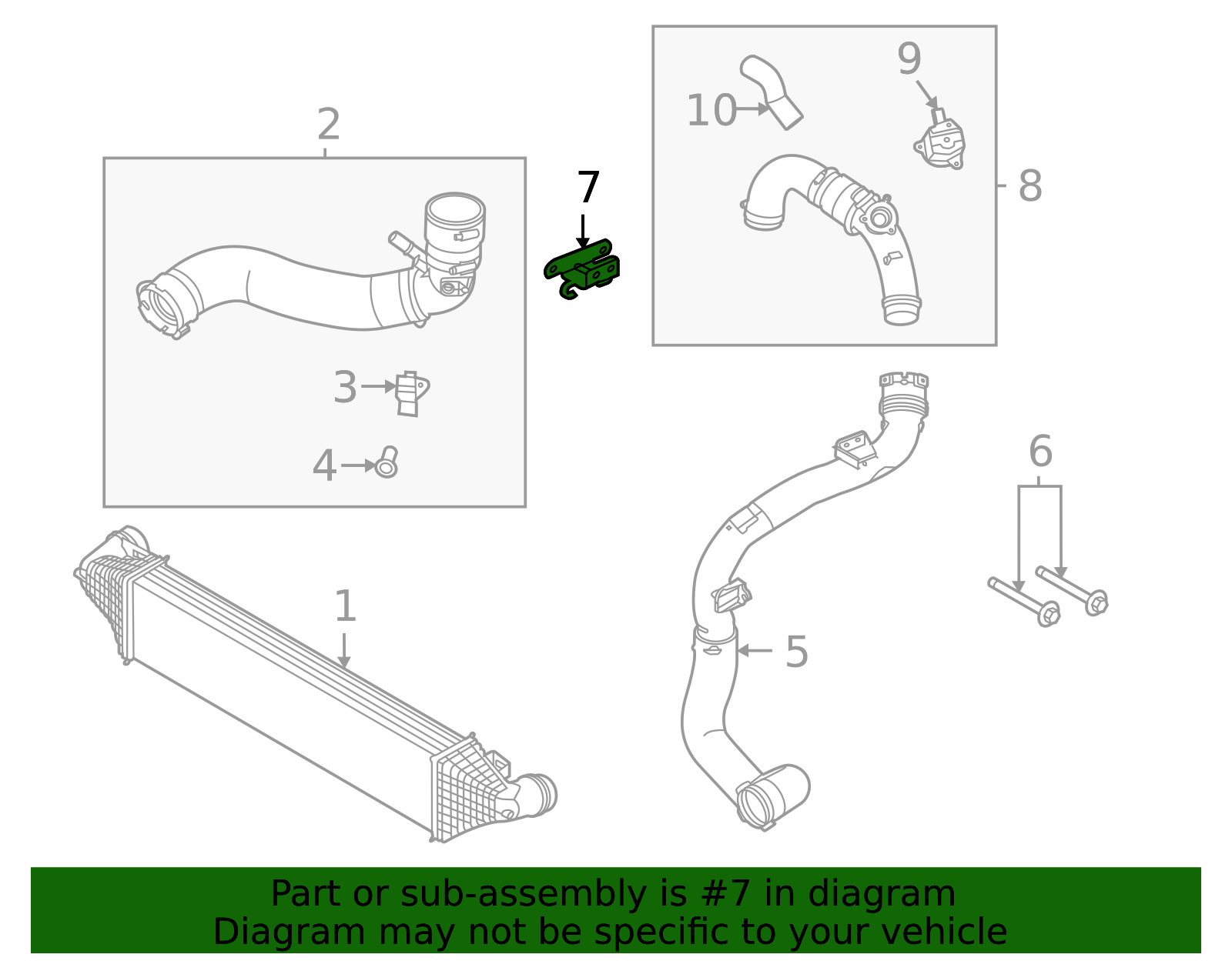 2020-2025 Ford | Air Inlet Bracket | LX6Z-6K864-A | Walls' Ford Parts
