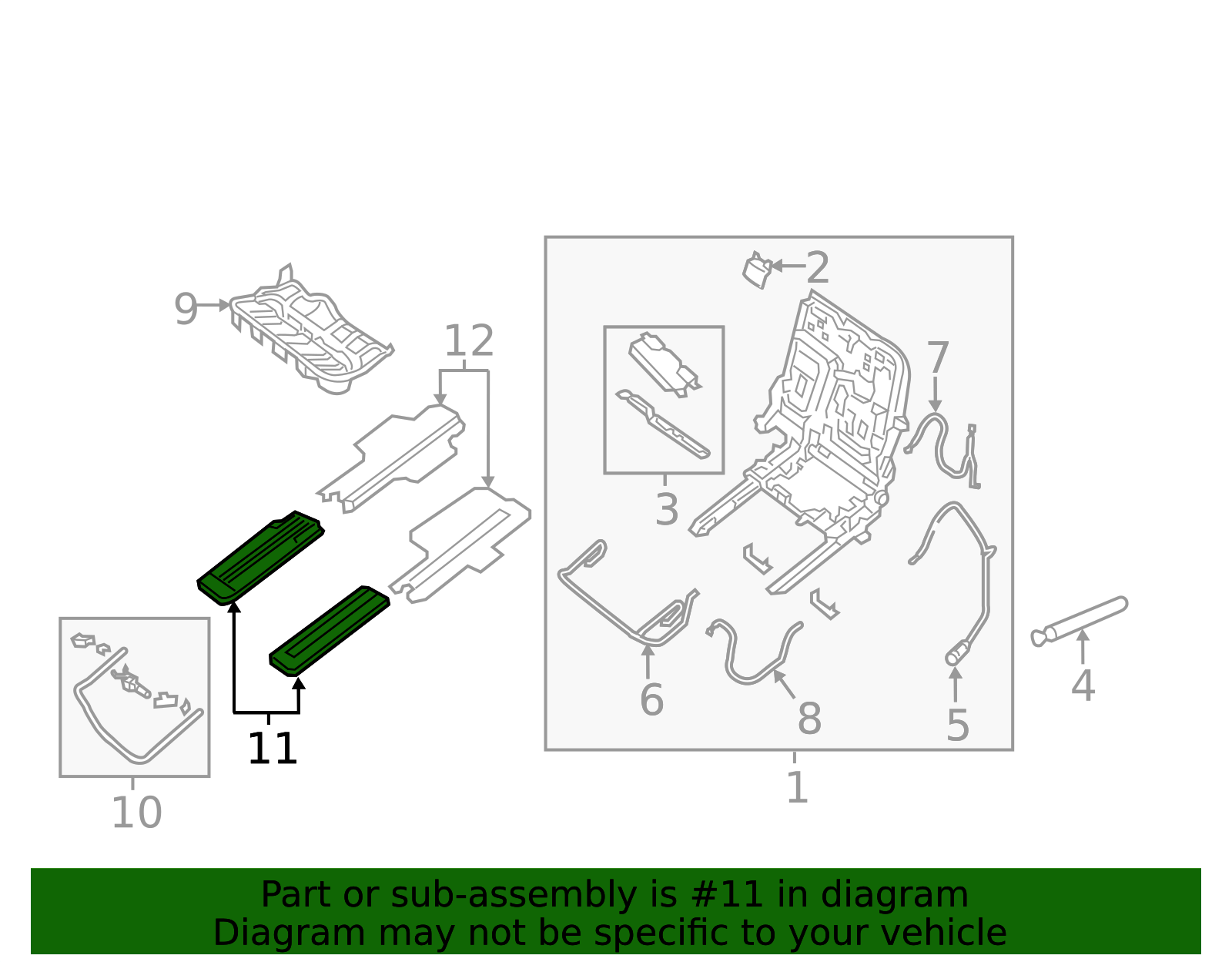 2013-2020 Nissan Pathfinder Rail Cover 88590-3JA2A | My Nissan Part
