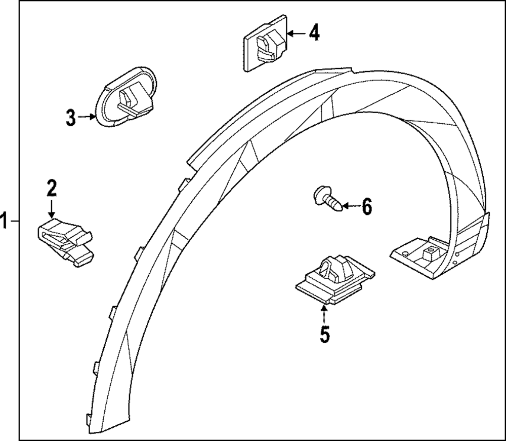 2022-2024 Hyundai Ioniq 5 Wheel Opening Molding 87711-GI110 | MotorMotor