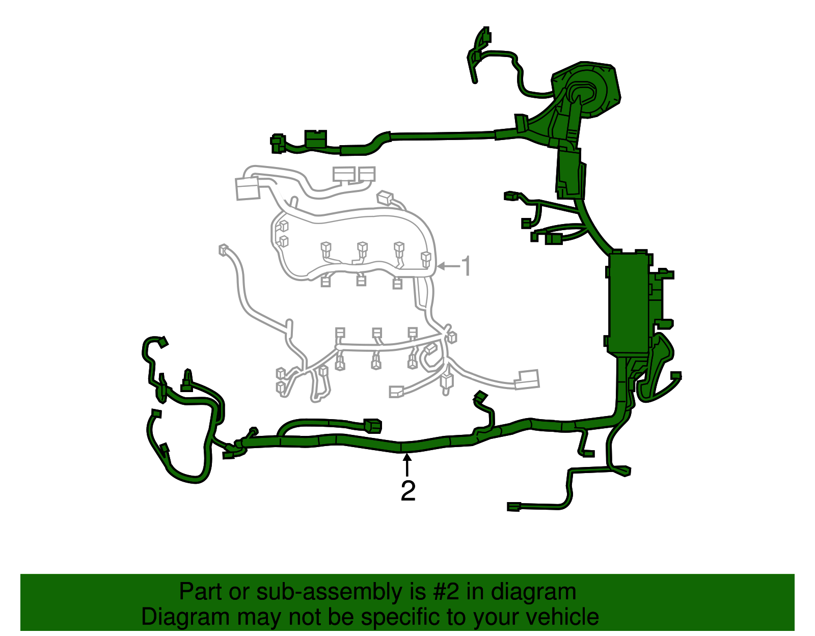 2018 Ford | Engine Compartment Wiring Harness | KB5Z-14290-AEA | Walls ...