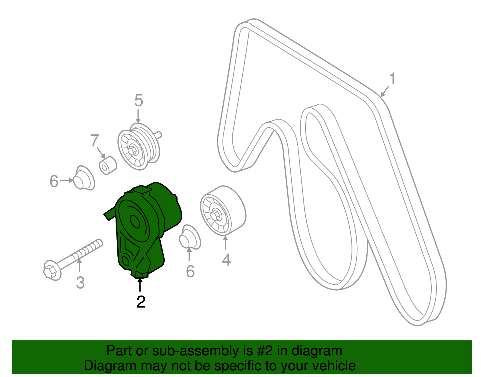 11955-5CA0B - Belt Tensioner 2016-2020 Infiniti | Infiniti Wholesale Direct