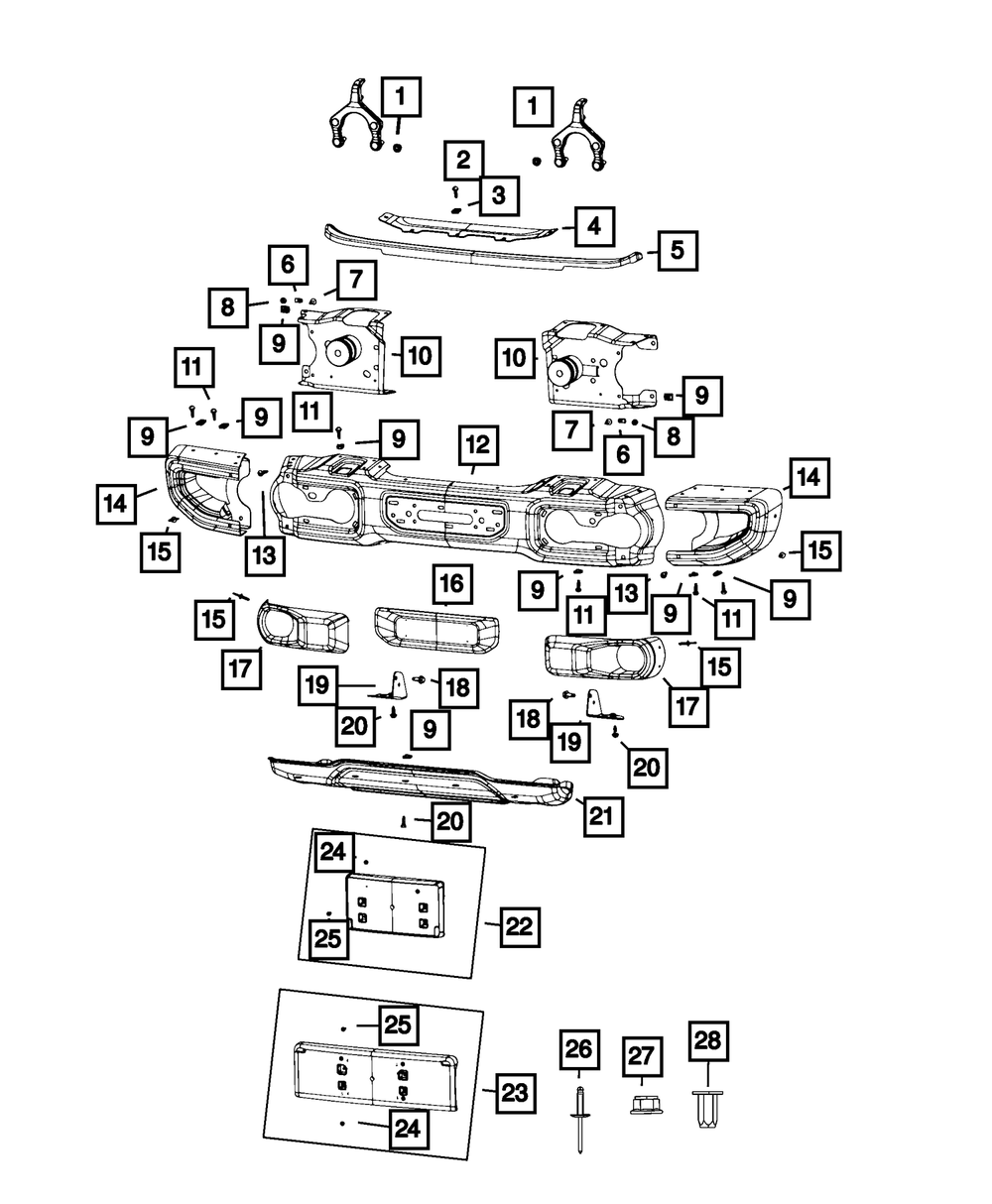 68293891ab - Front Bumper - 2018-2026 Jeep | World Parts Direct