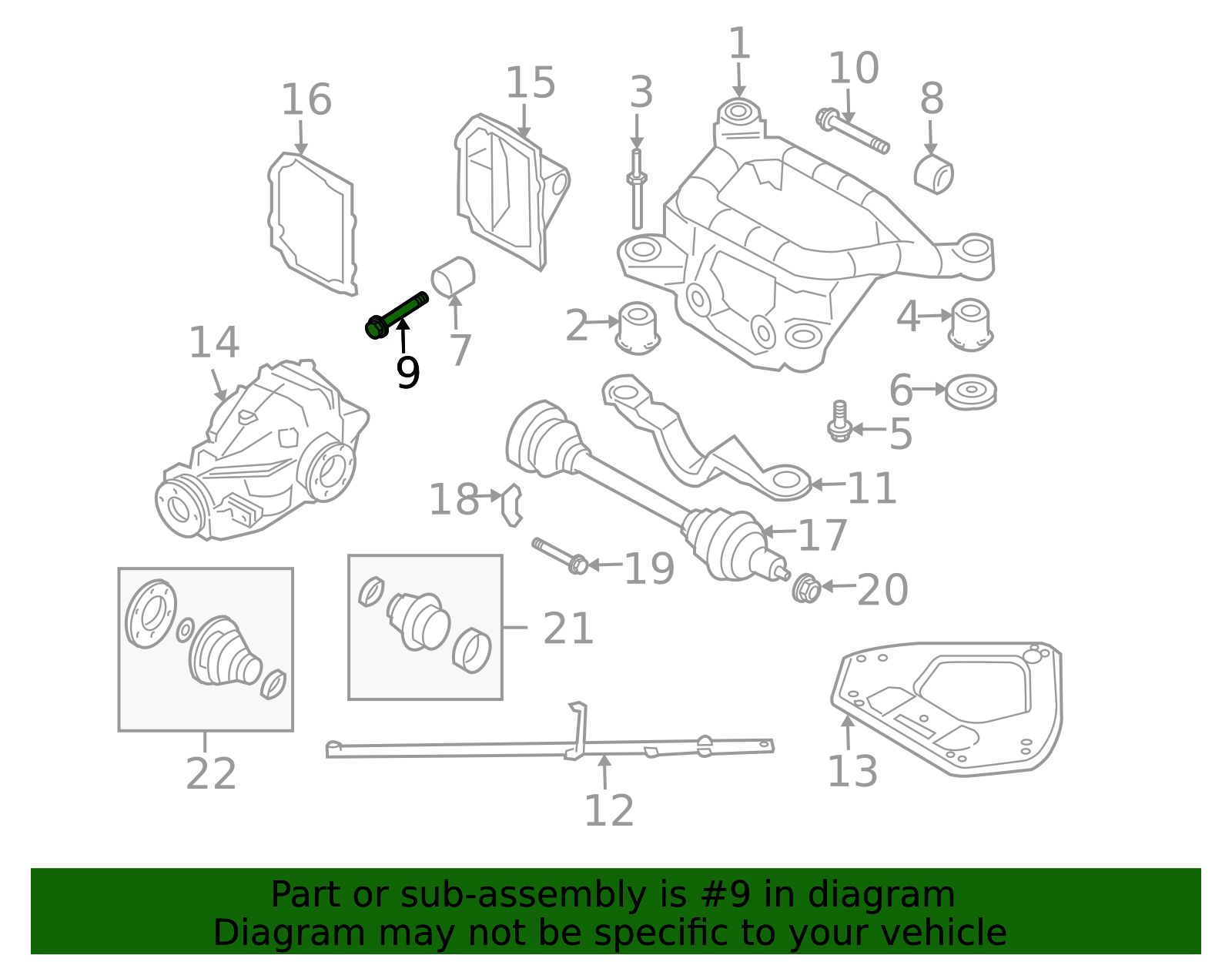 33176760337 - 1999-2016 BMW Suspension Cross-Member Mount Bolt (33-17-6 ...