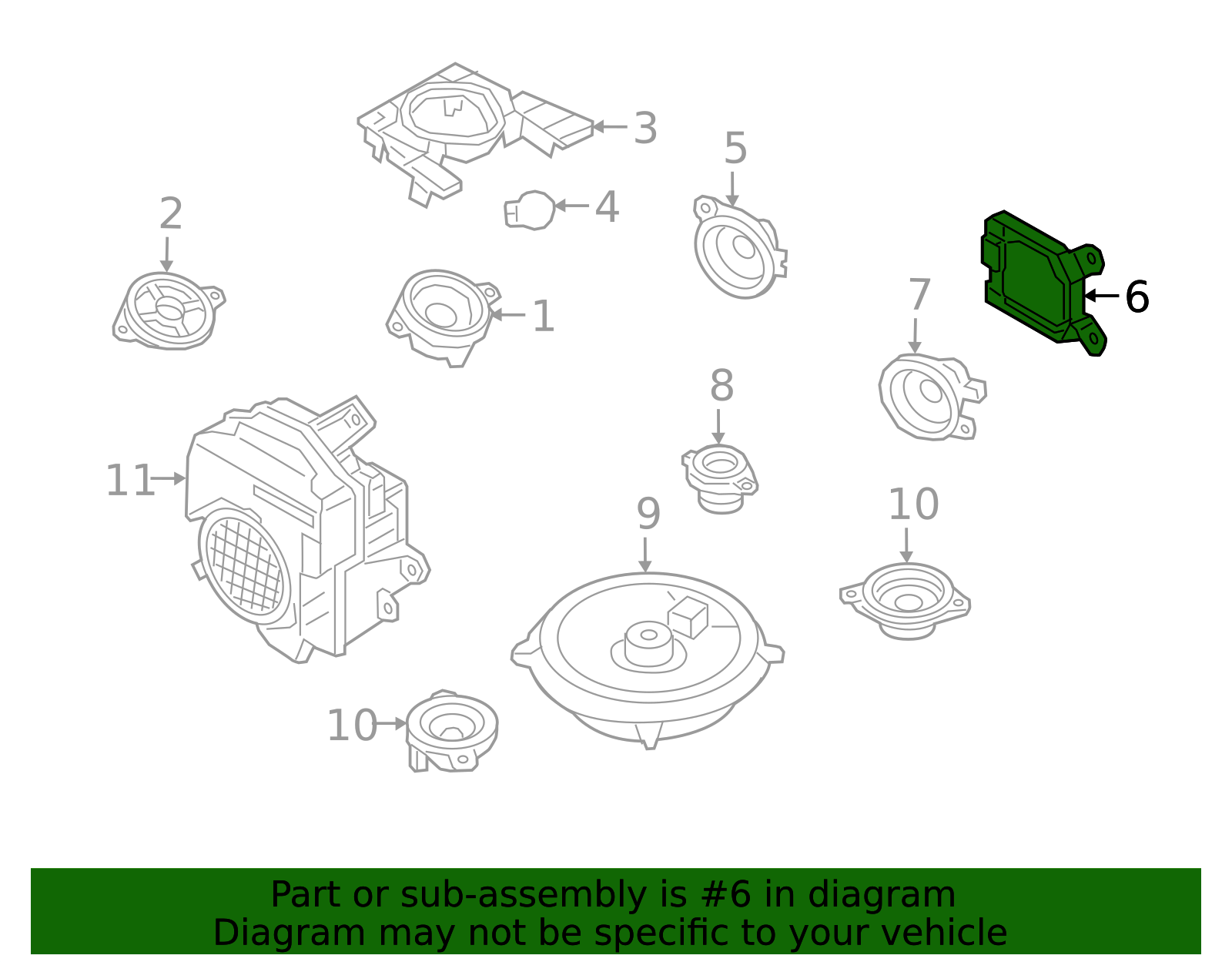 2019-2025 Mazda | Front Dr Speaker Front Bracket | BCKA-66-9B0 | Mazda ...