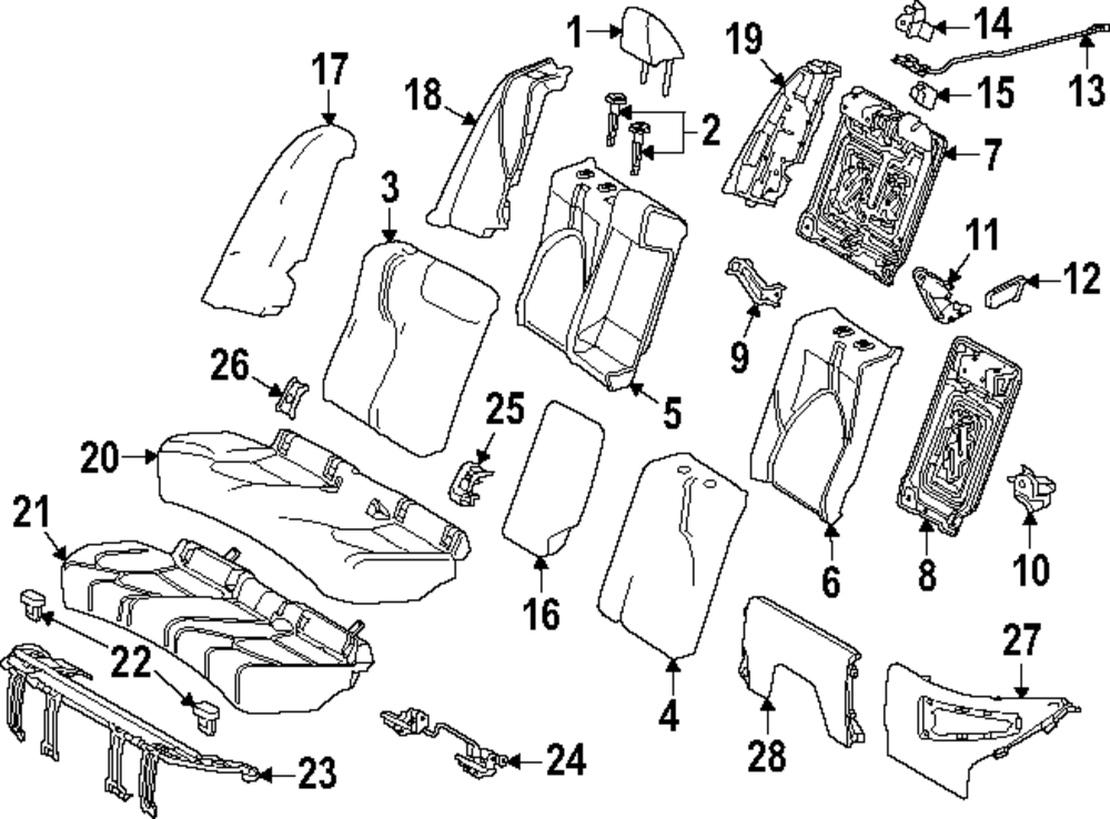 76973-AQ010-C0 - Frame Cover 2025 Toyota Camry | Bam Wholesale Parts