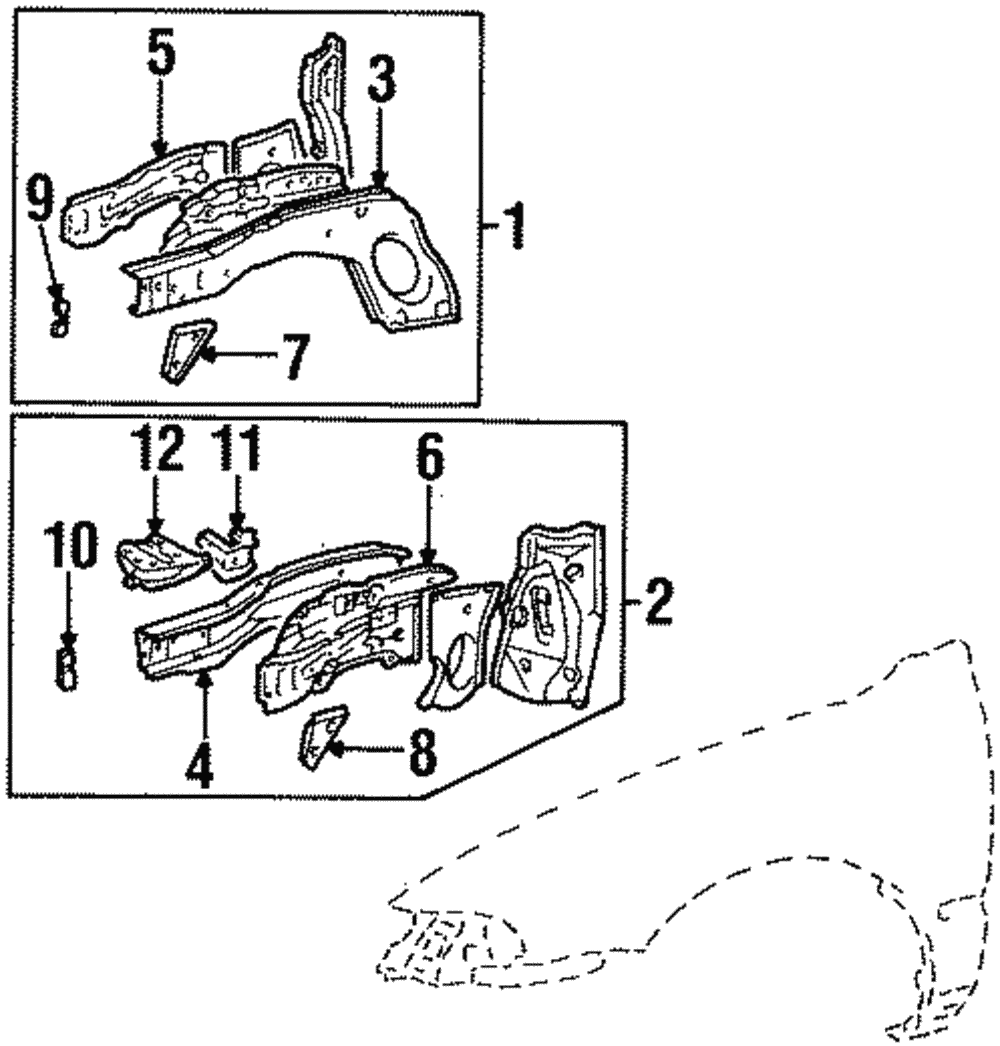 1996-1997 Toyota Corolla Engine Bracket 57208-12120 | Toyota Parts Center
