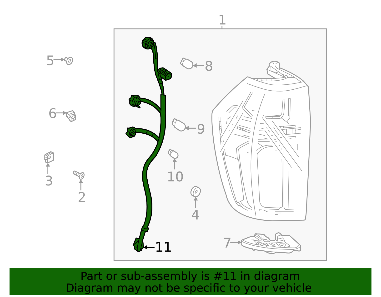 84548854 - 2021-2024 Chevrolet - Tail Lamp Wiring Harness | Partners Chevy
