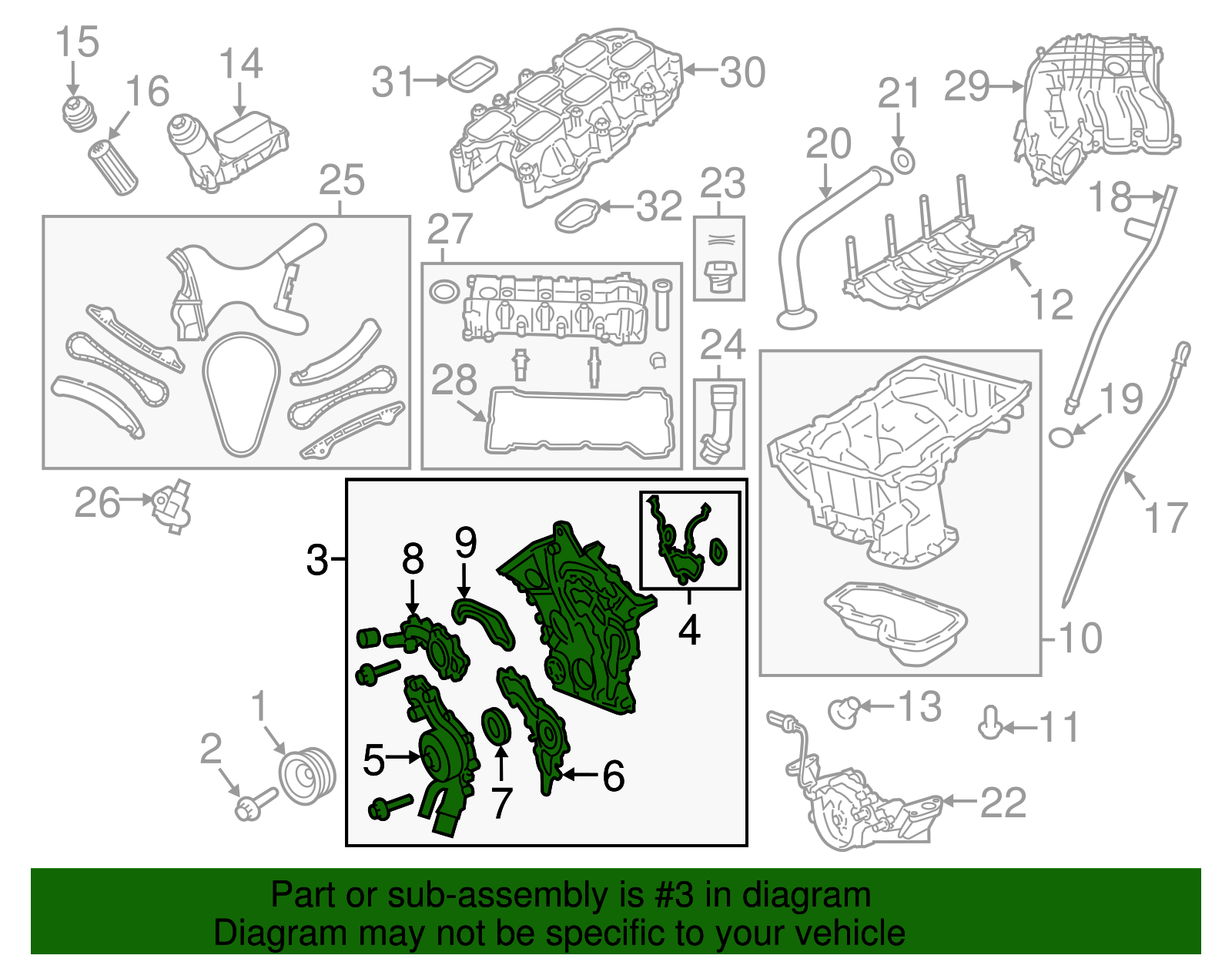 2011-2023 Mopar Engine Timing Cover 05184495AO | Mopar Parts Canada