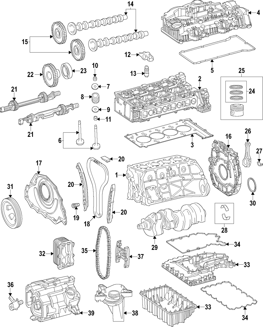 2022-2025 Mercedes-Benz Engine Timing Chain 000-993-89-02-64 | Parts ...