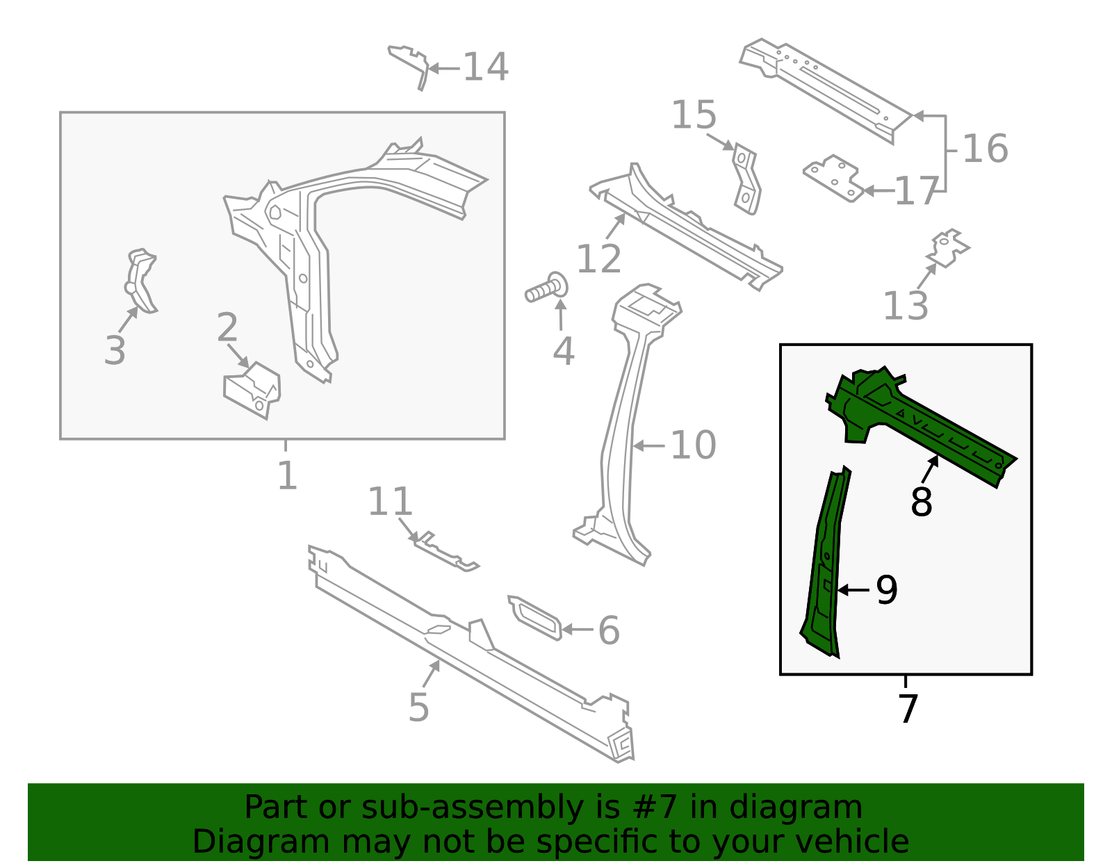 2019-2023 Ford Transit Connect Inner Center Pillar DT1Z-61513A31-AC ...
