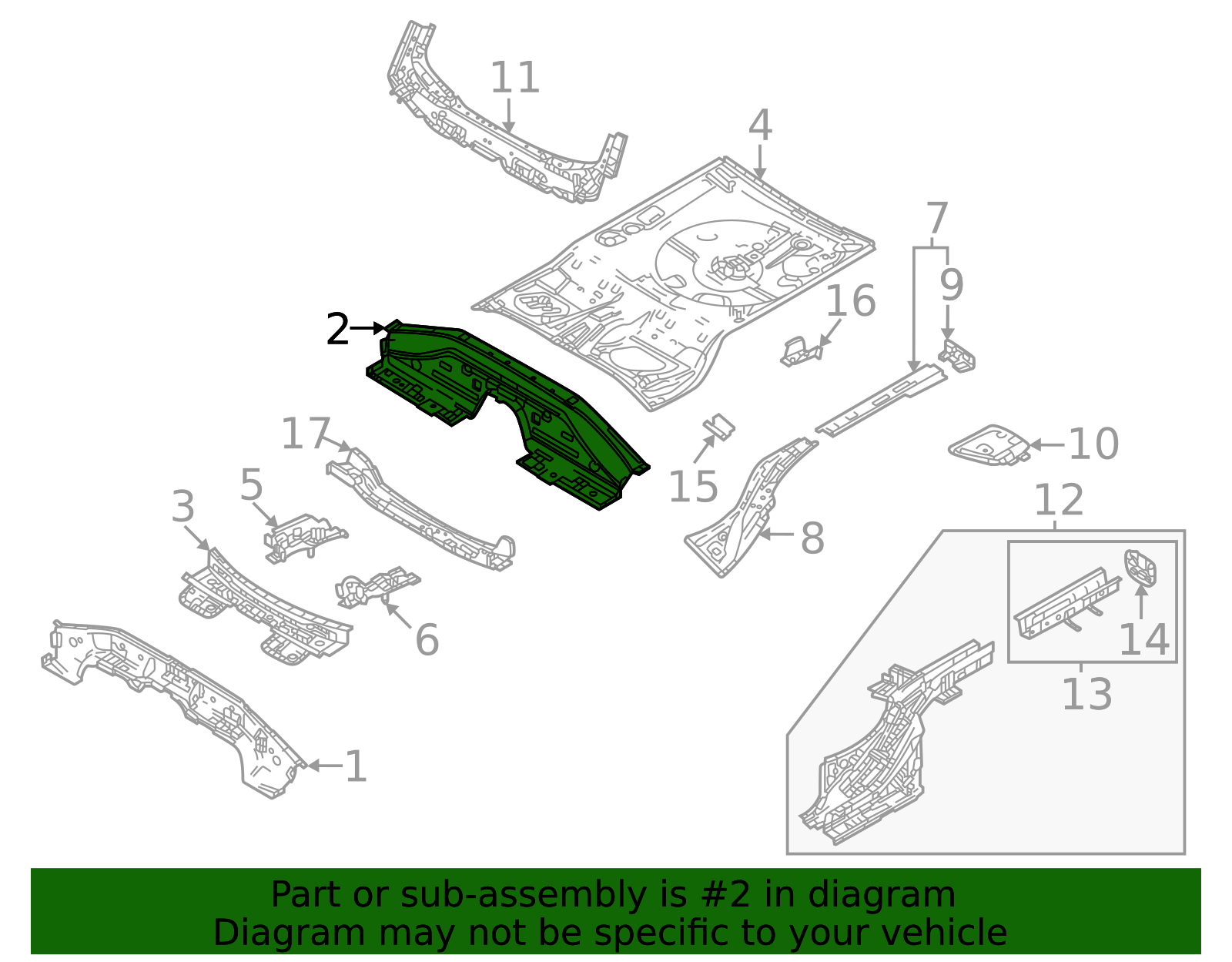 2019-2025 Mazda Floor Cross-Member BDWP-53-910 | RealMazdaParts.com