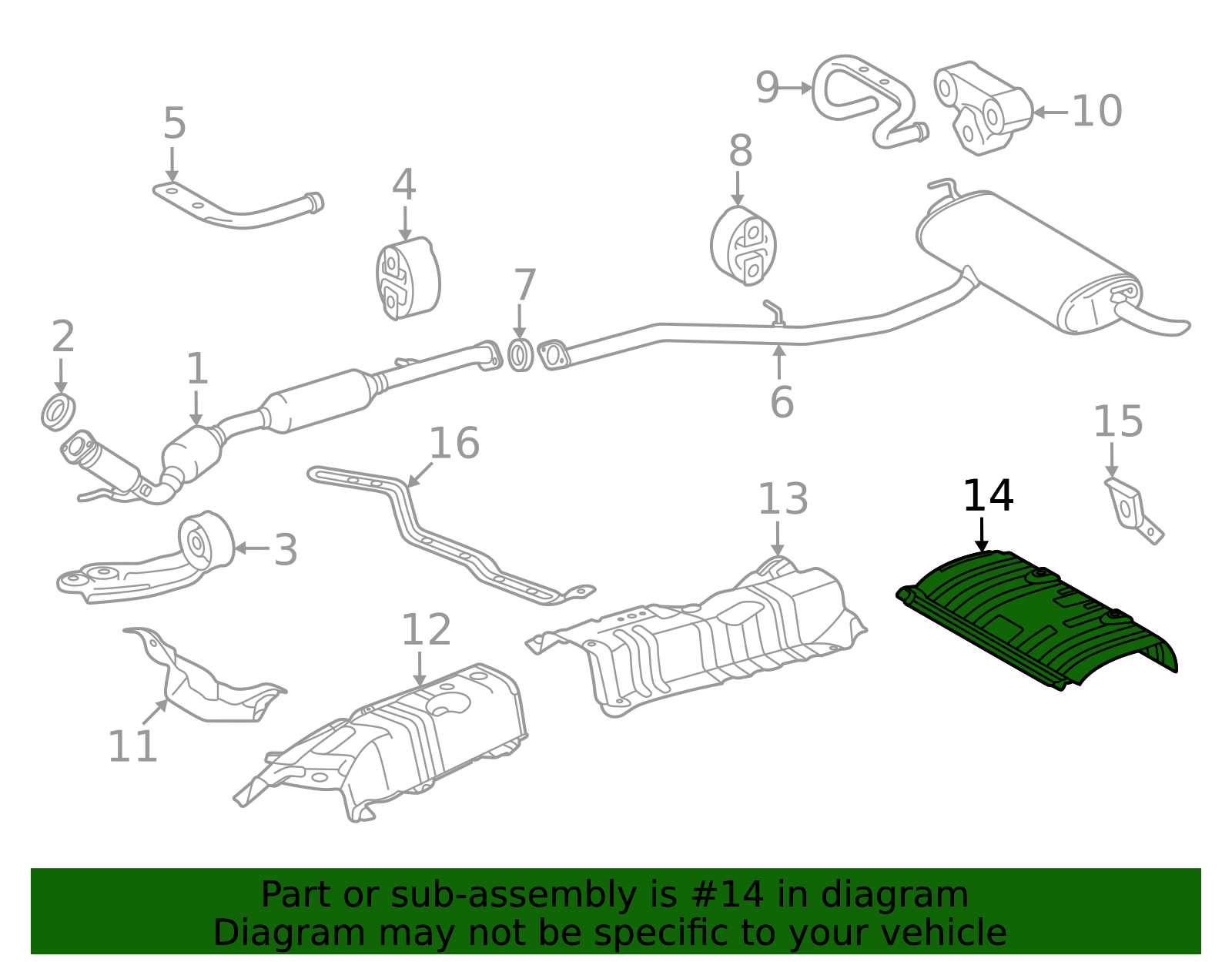 2025 Toyota Crown Signia Muffler Shield 58327-30120 | Toyota Parts Center