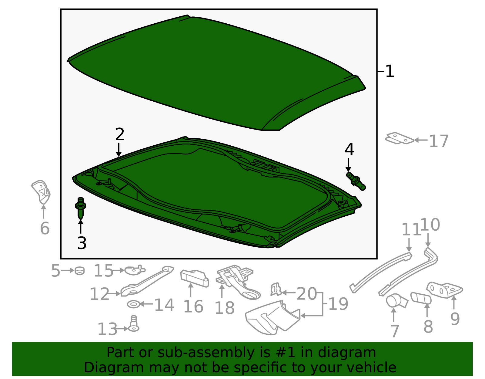 84337514 - Primed Roof Lift Off Panel 2014-2019 Chevrolet Corvette ...