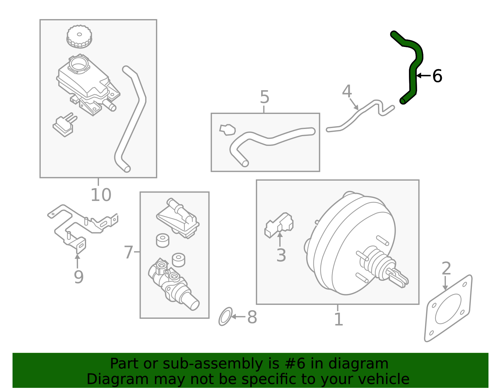 2015-2024 Nissan Murano Booster Hose 47474-5AA0A | Nissan Parts Central