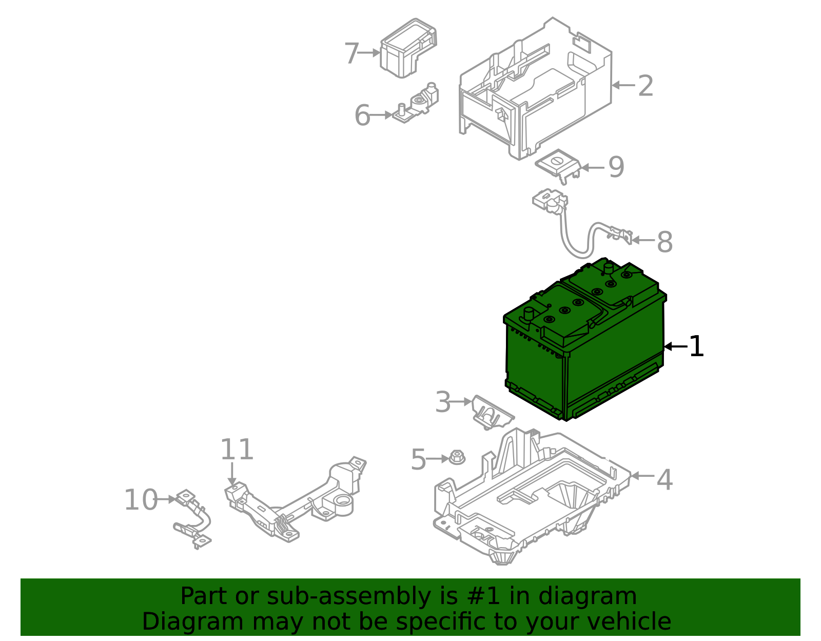 2021-2025 Kia Vehicle Battery 37110-3Q700 | TascaParts.com