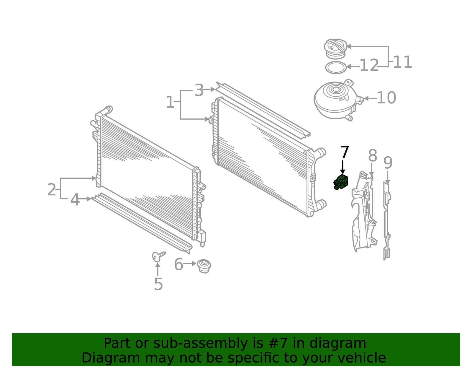 5Q0-121-367-F - Radiator Bracket 2019-2021 Volkswagen | Wolfsburg Parts ...