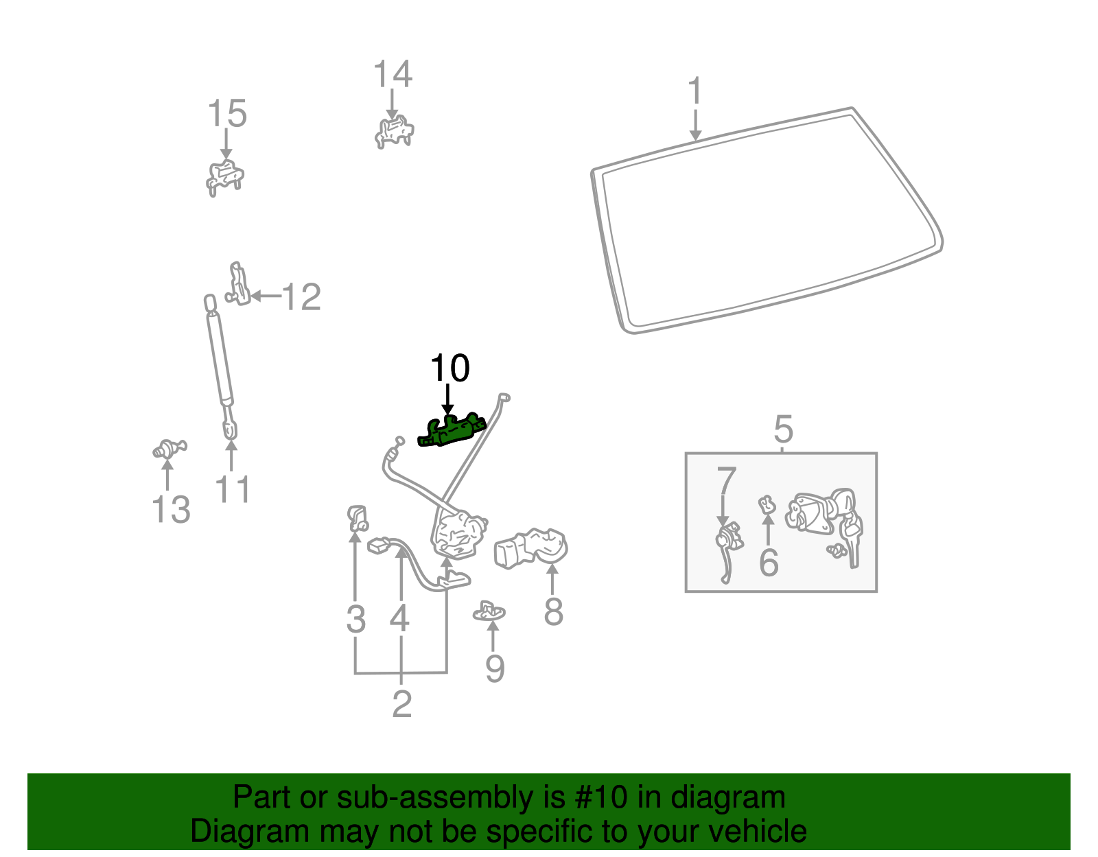 1998-2007 Toyota Liftgate Latch Handle 69090-0C080 | OEM Parts Online