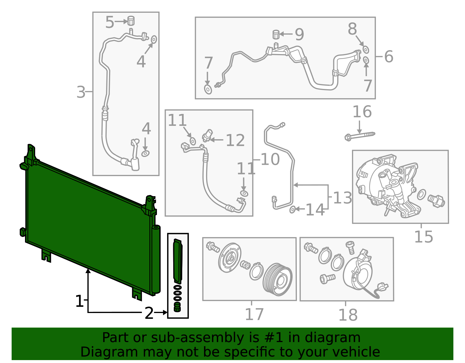 80100-TLA-A01 - 2017-2022 Honda CR-V - Condenser Assembly | Genuine ...