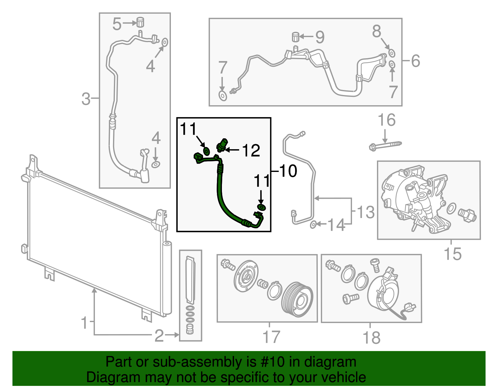 2017-2022 Honda CR-V Discharge Hose 80315-TLA-A01 | OEM Parts Online