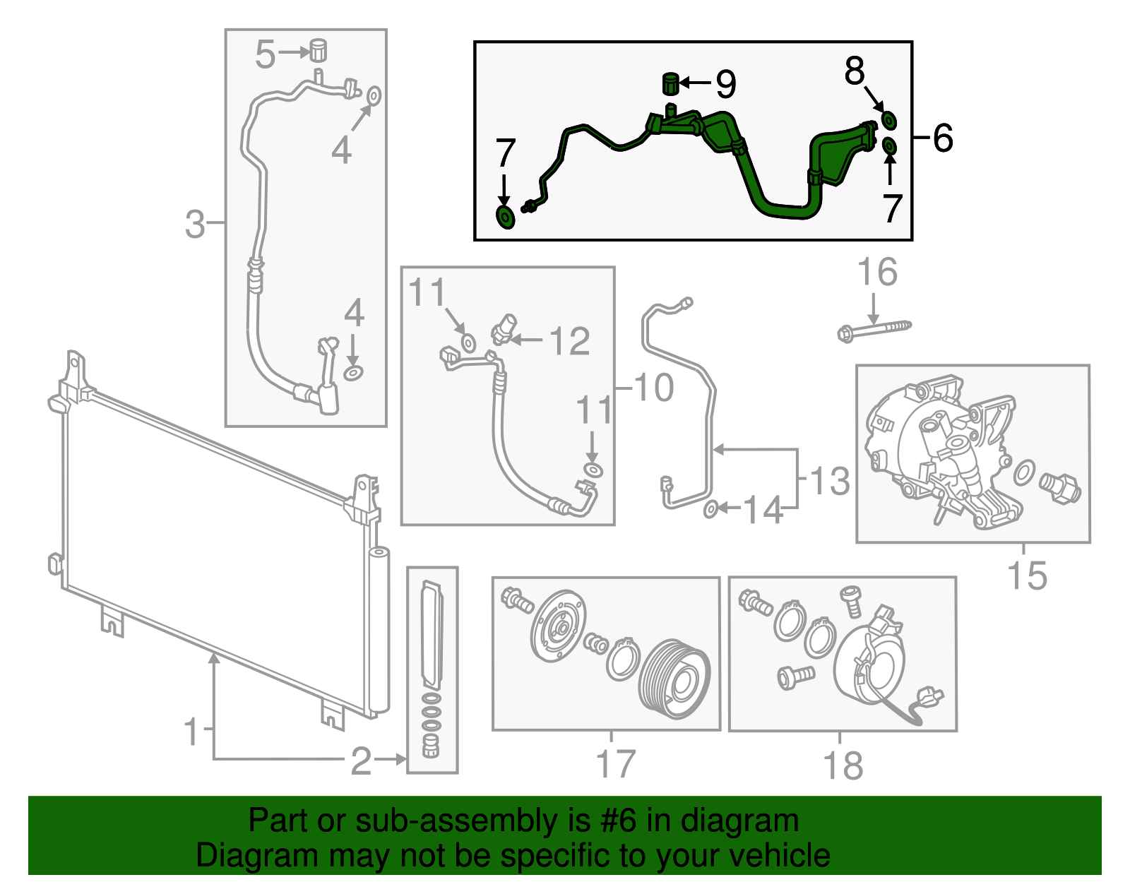 2017-2022 Honda CR-V Rear Suction Hose 80331-TLA-A01 | Honda Factory Parts