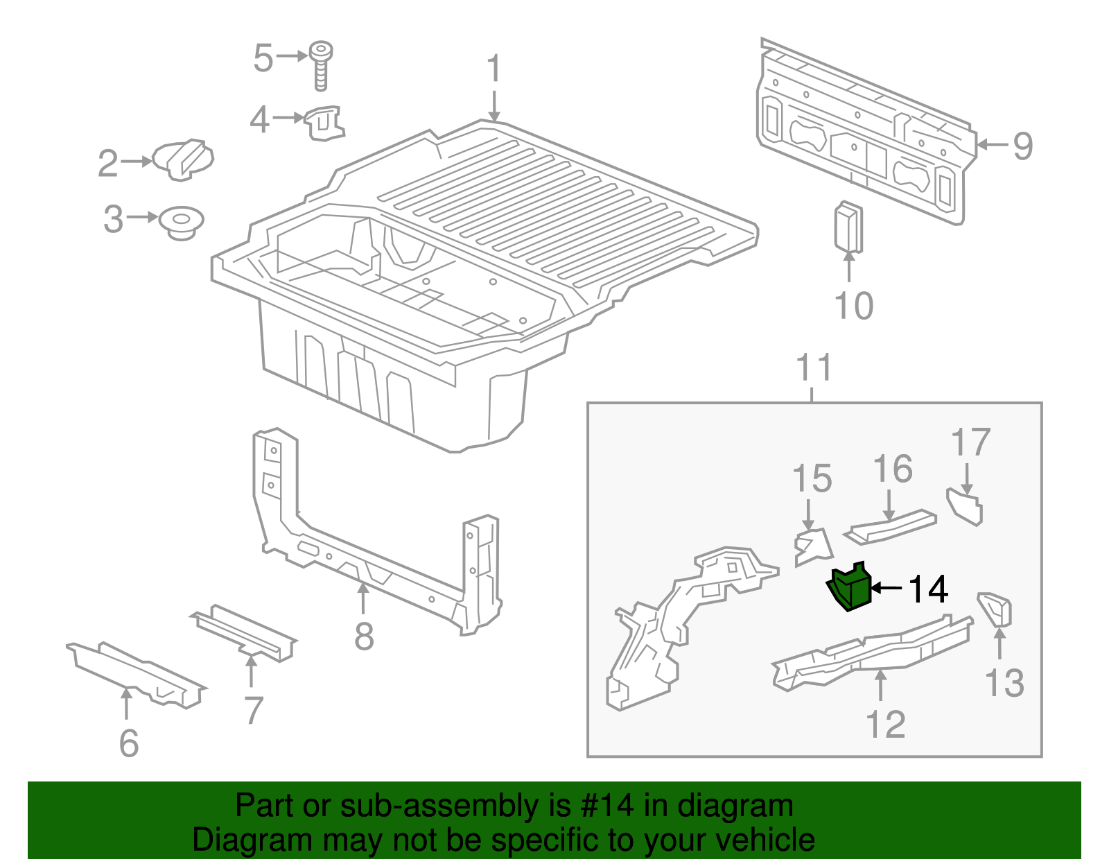 65686-T6Z-A00ZZ - Wheelhouse Brace 2017-2025 Honda Ridgeline | Honda ...