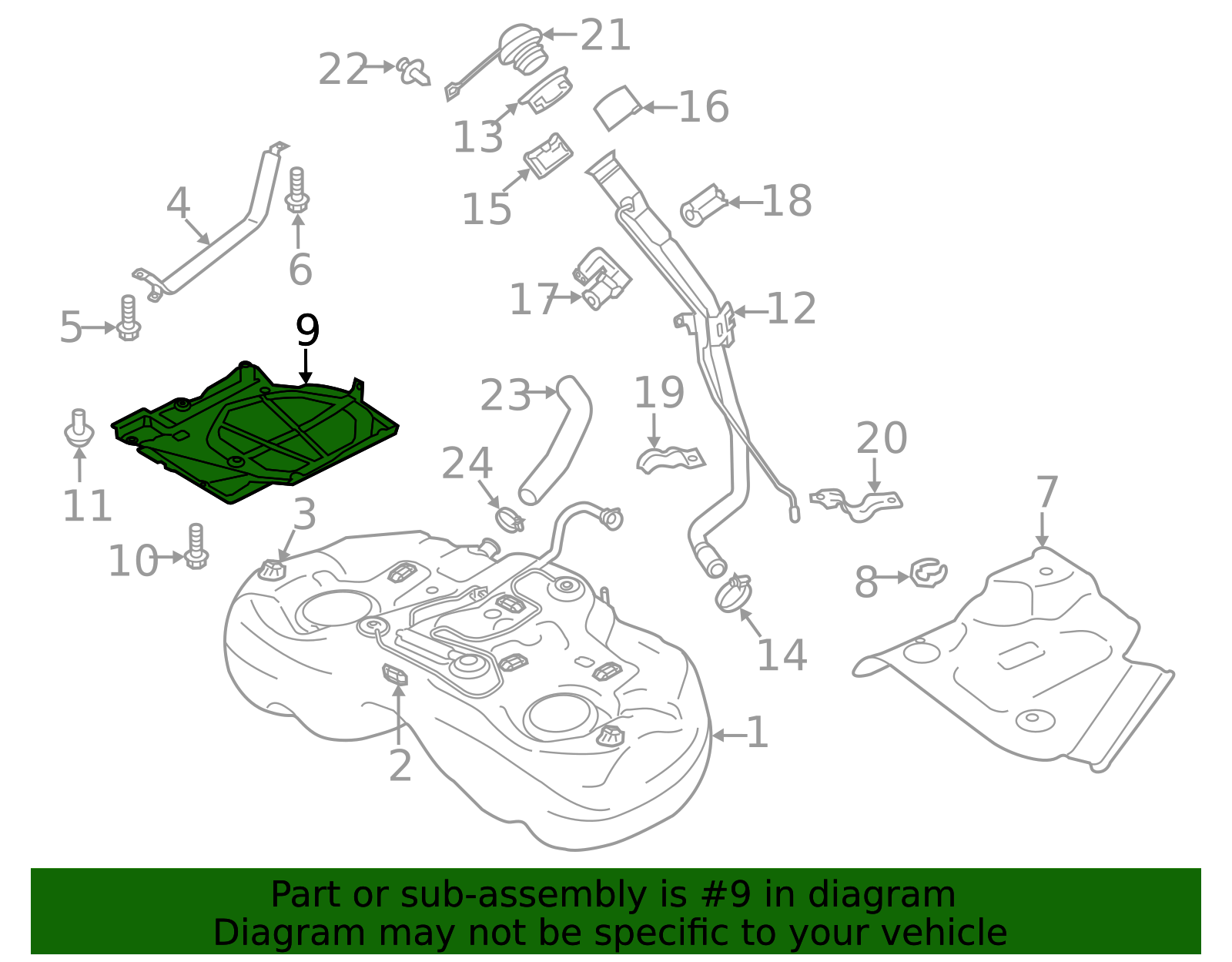 2018-2025 Subaru Tank Shield 42045FL000 | Subaru Parts Guys