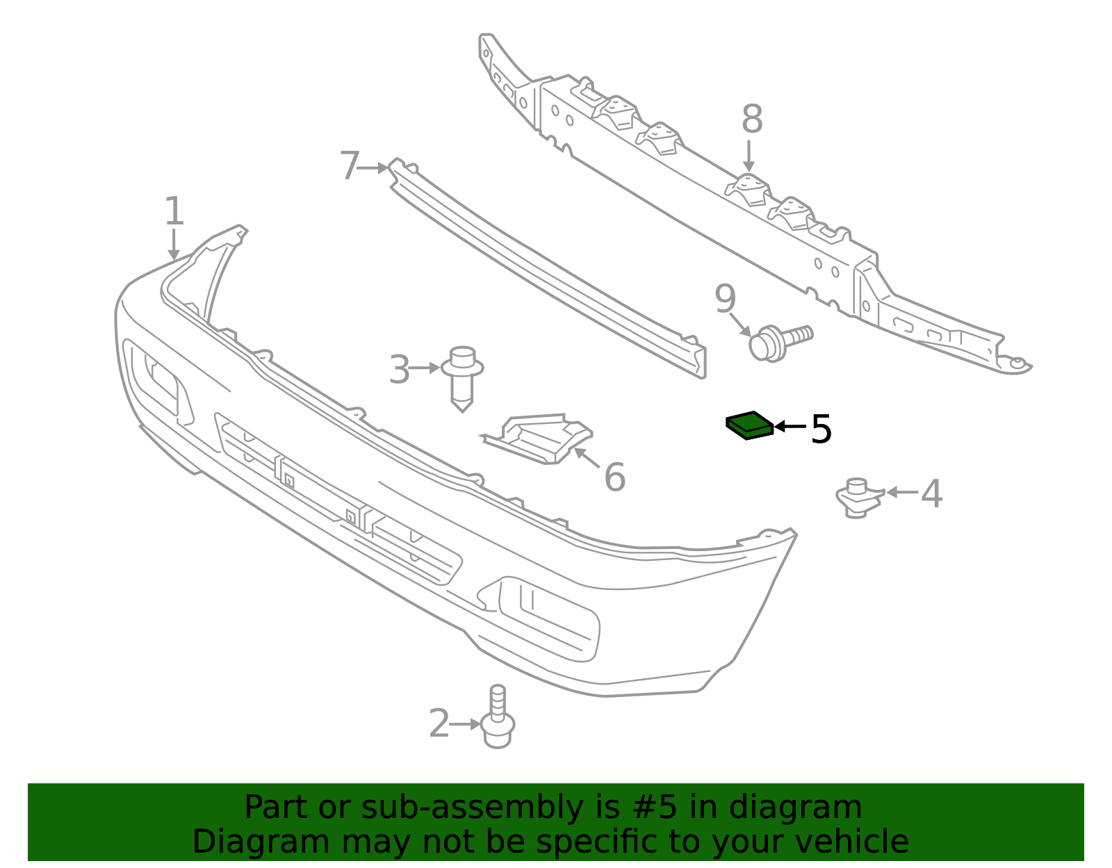 Genuine Official Toyota Bumper Cover Protector part# 52541-60010 for ...