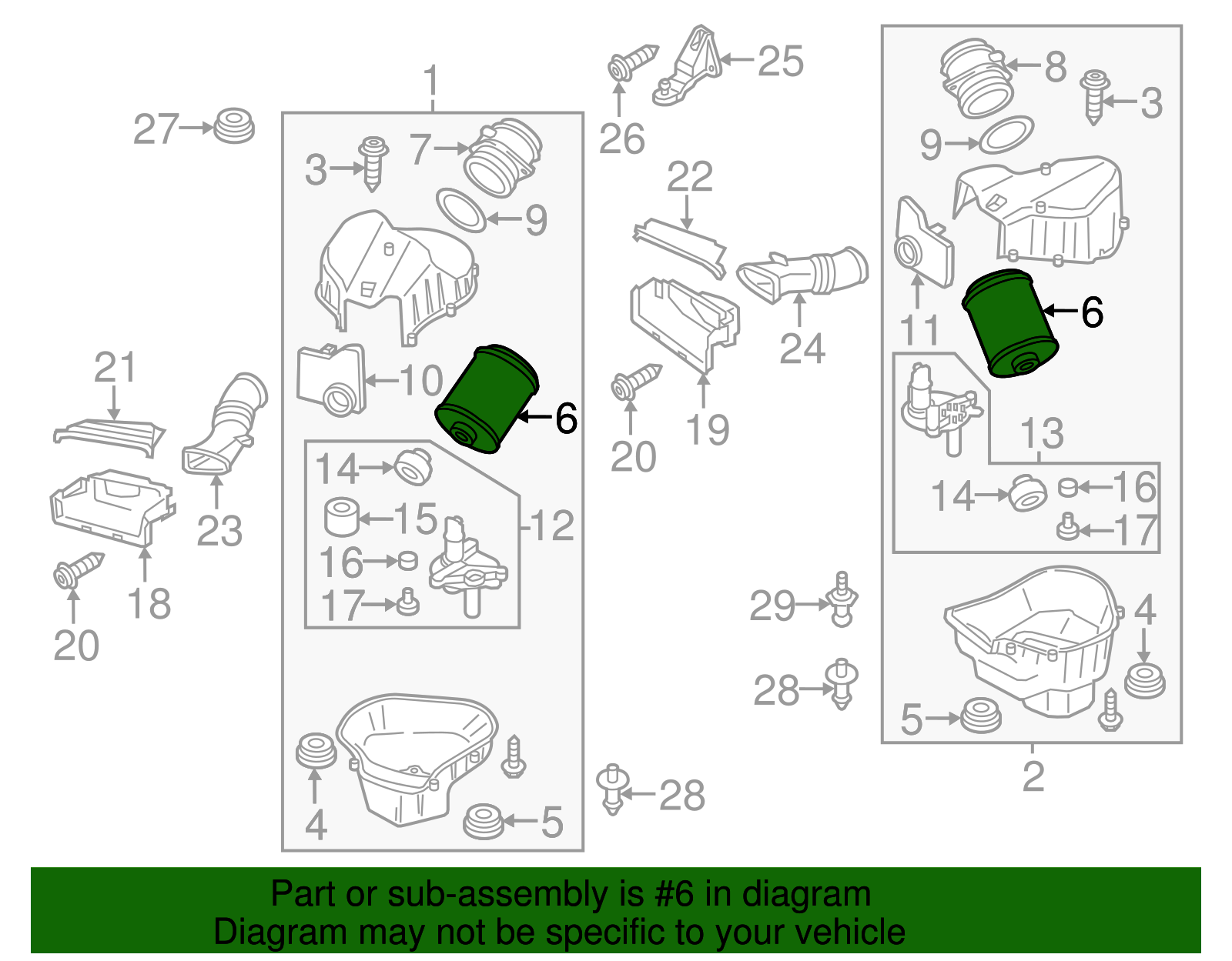 4H0-129-620-M - Filter Element 2011-2018 Audi | Audi OEM Parts Guy