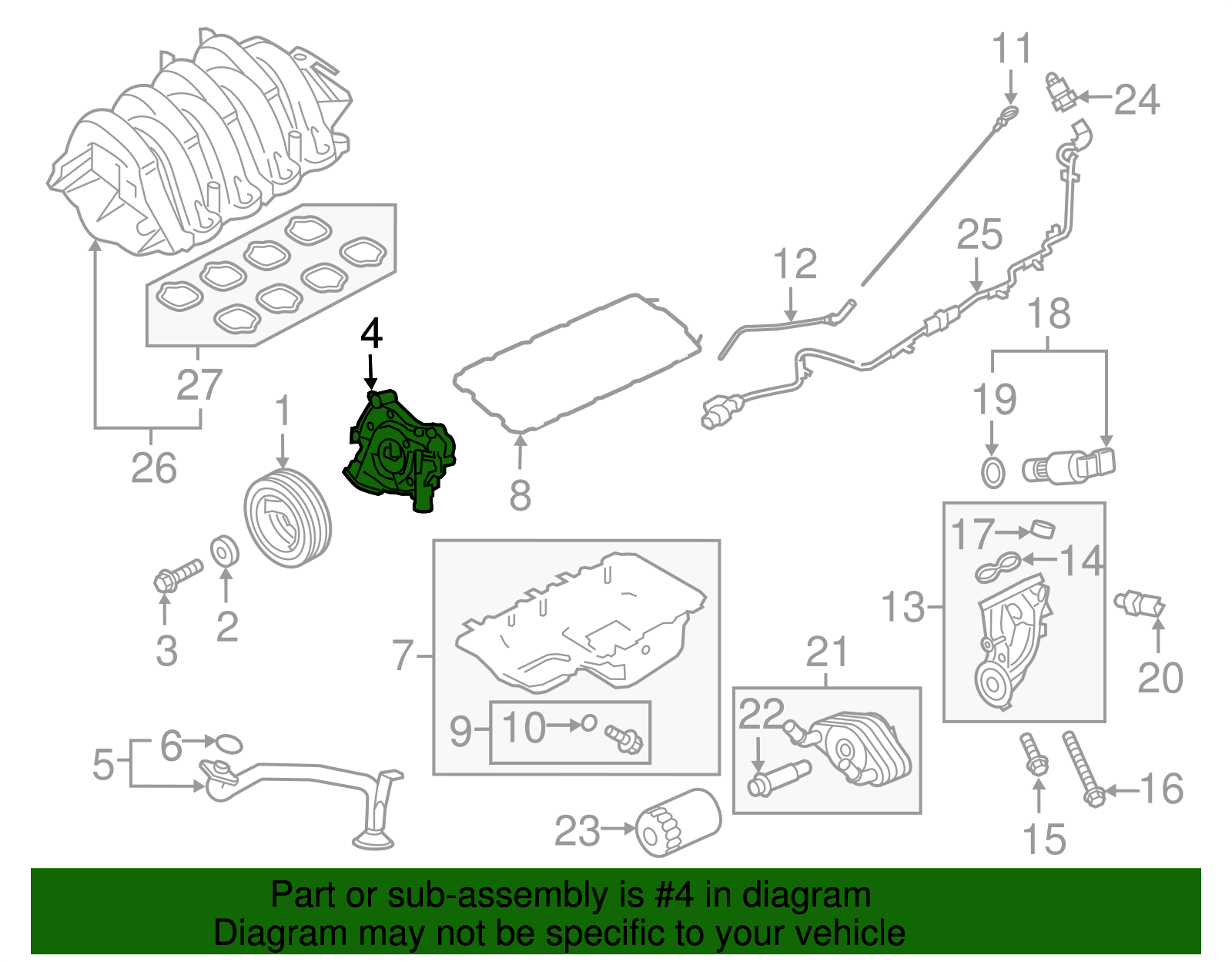 2018-2020 Ford F-150 | Oil Pump | JL3Z-6600-A | Walls' Ford Parts