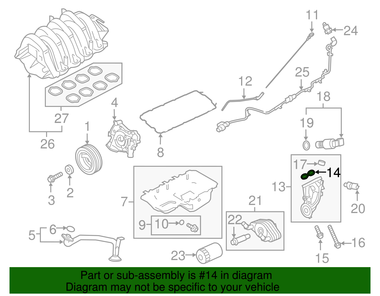 2015-2025 Ford F-150 | Adapter Gasket | FL3Z-6840-B | Walls' Ford Parts