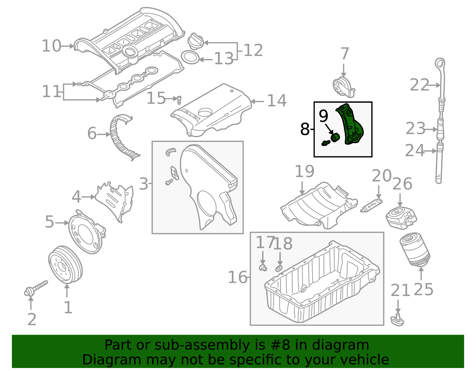 2001-2005 Volkswagen Passat Damper 06B-109-477-A | VW Direct Auto Parts