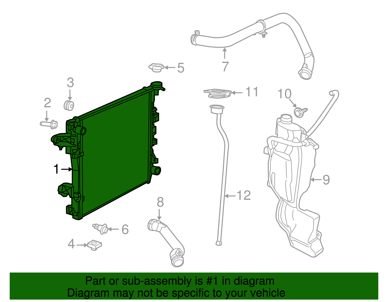 2009-2021 Mopar Radiator 55056858AE | Mopar Parts Canada