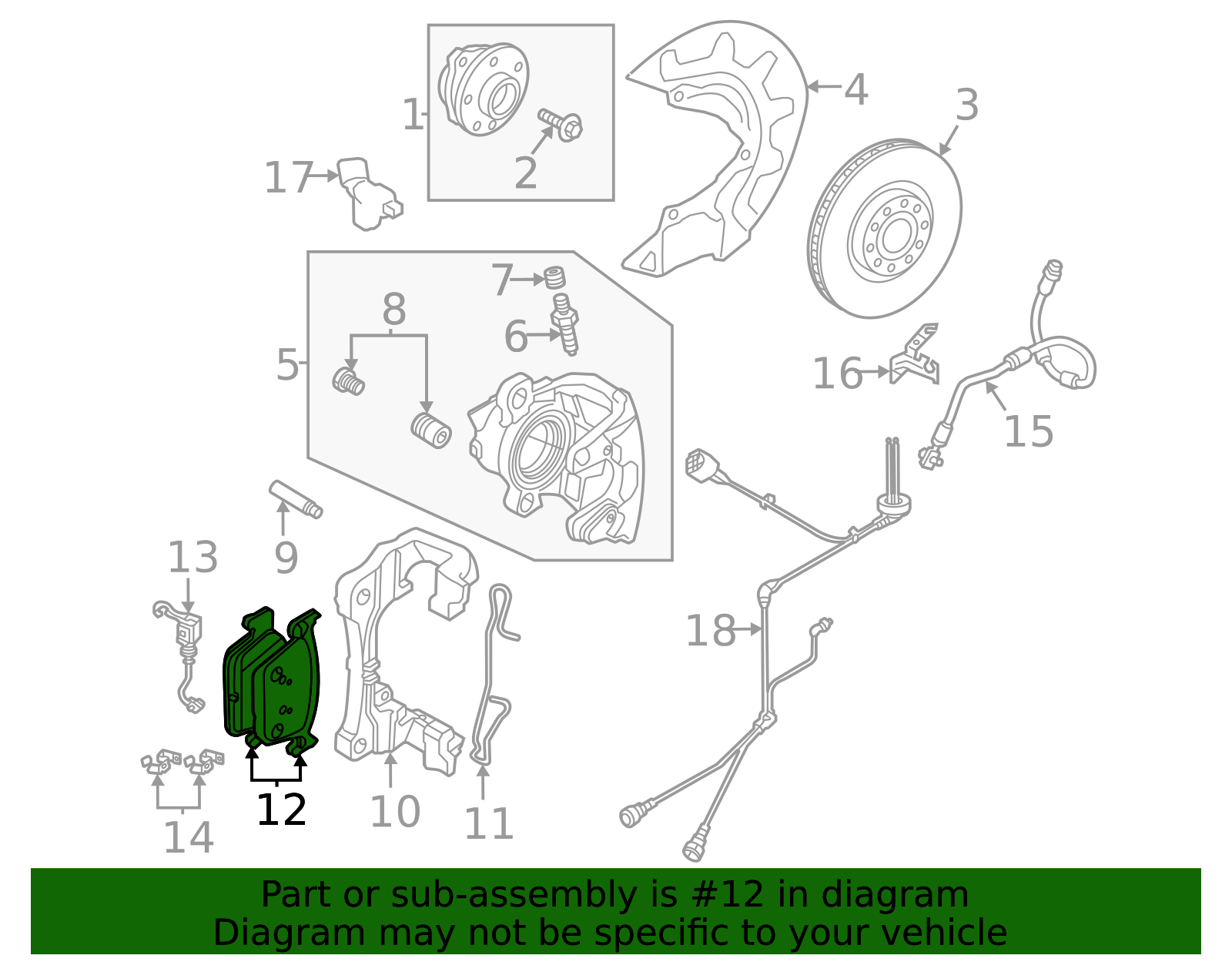 2022 Audi Brake Pads 5WA-698-151-N | Audi USA Parts