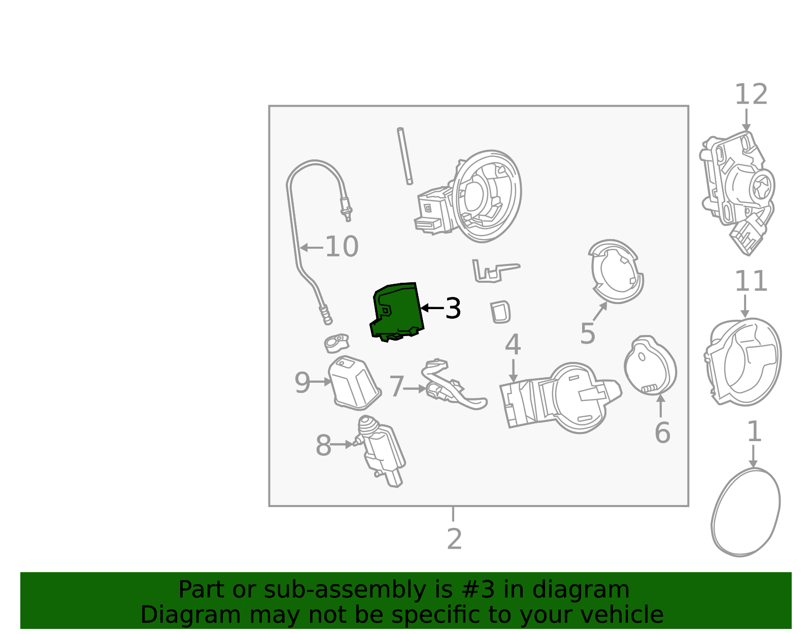 22879632 - High-Quality Charging Port Housing Cap for 2012-2013 ...