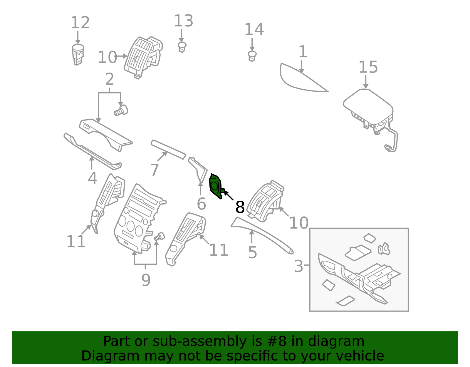 2007-2012 Hyundai Veracruz Switch Bezel 84757-3J000-6T | MotorMotor