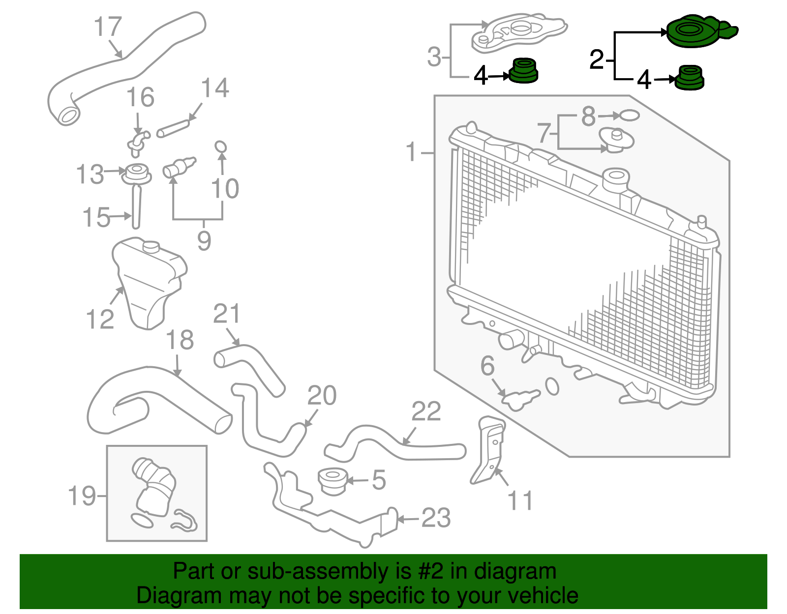74171-S87-A00 - Radiator Assembly Upper Bracket 1998-2007 Honda Accord ...