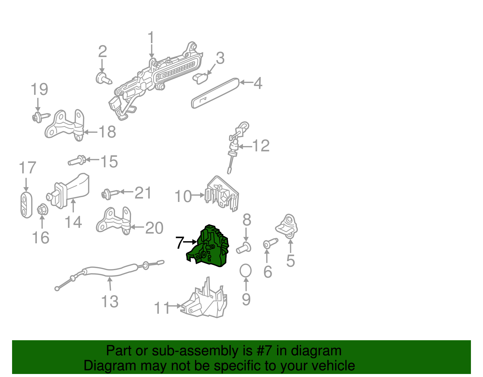 LR070430 - Door Lock Actuator Motor - 2016-2020 Land-Rover | Land Rover ...