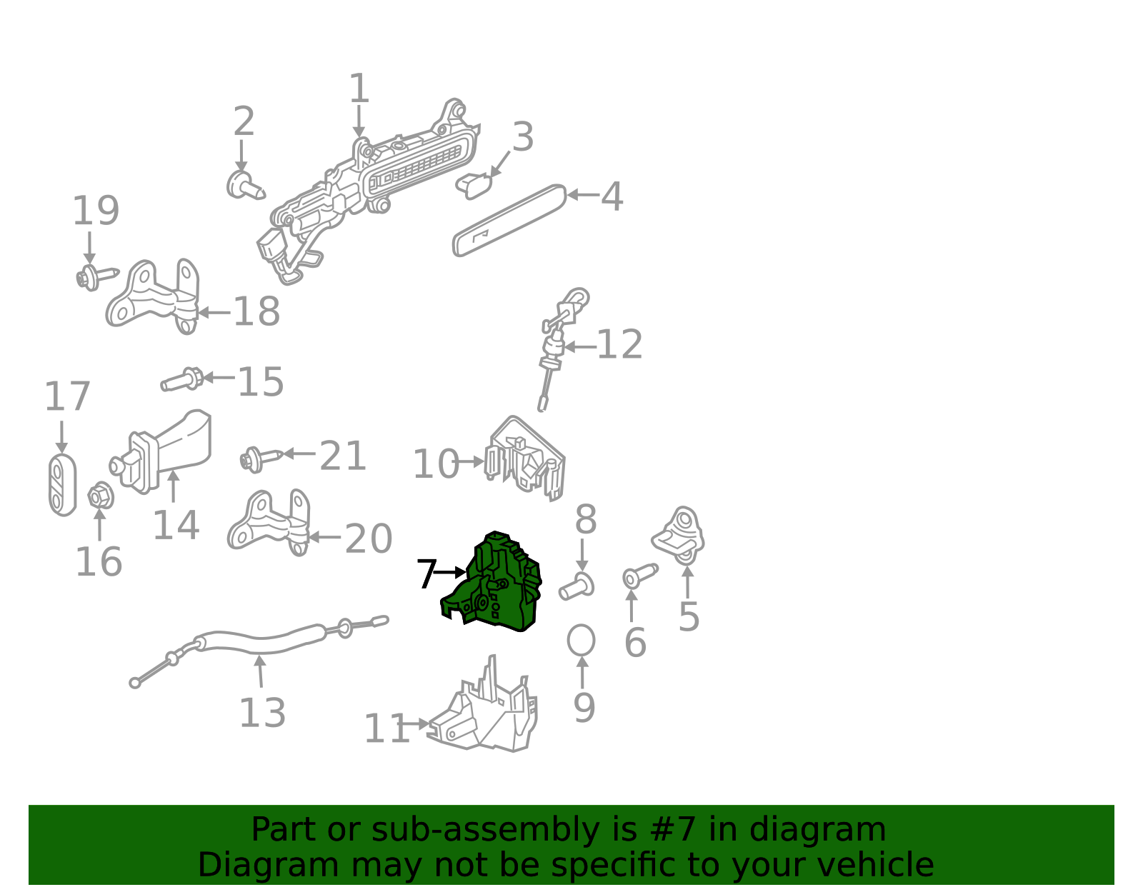 LR070432 - Door Lock Actuator Motor 2016-2025 Land Rover | Land Rover ...