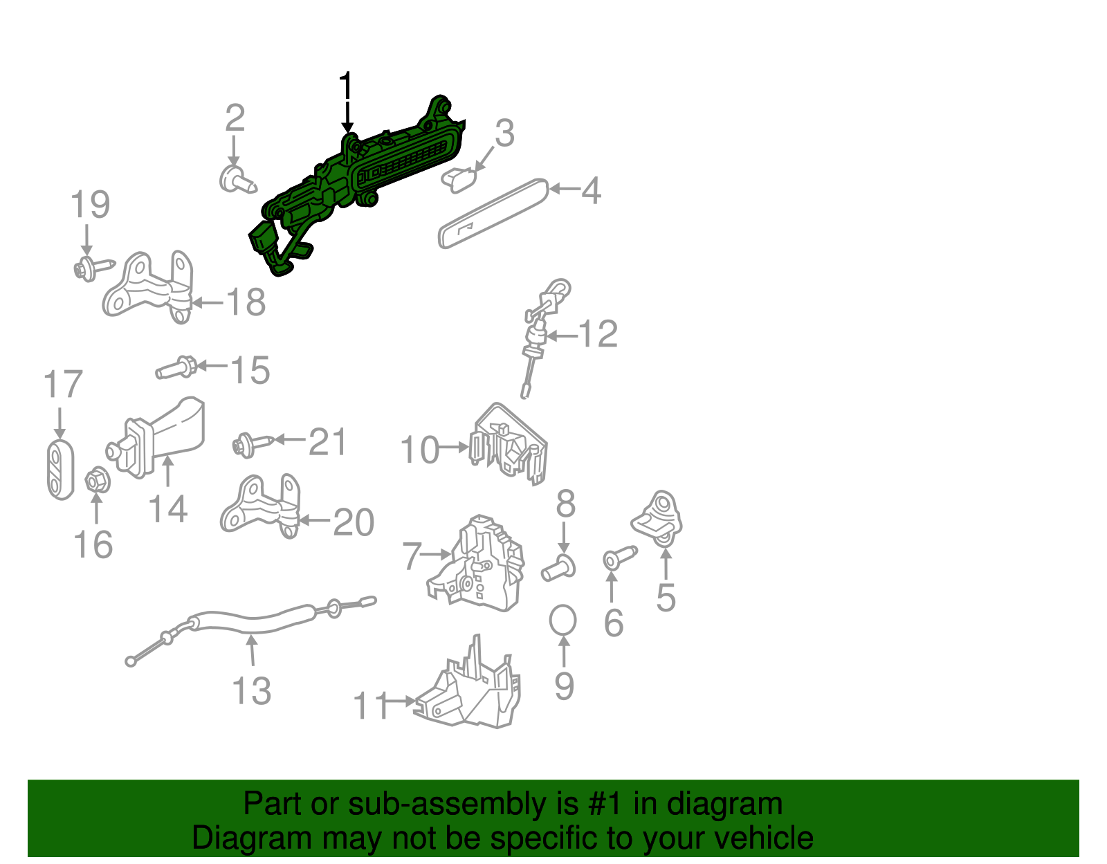 2018-2023 Land Rover Range Rover Velar Handle, Outside LR178960 | OEM ...