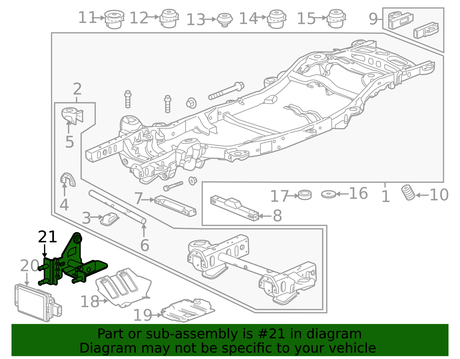 23445225 - High-Quality Forward Range Radar Bracket for AutoNation Parts