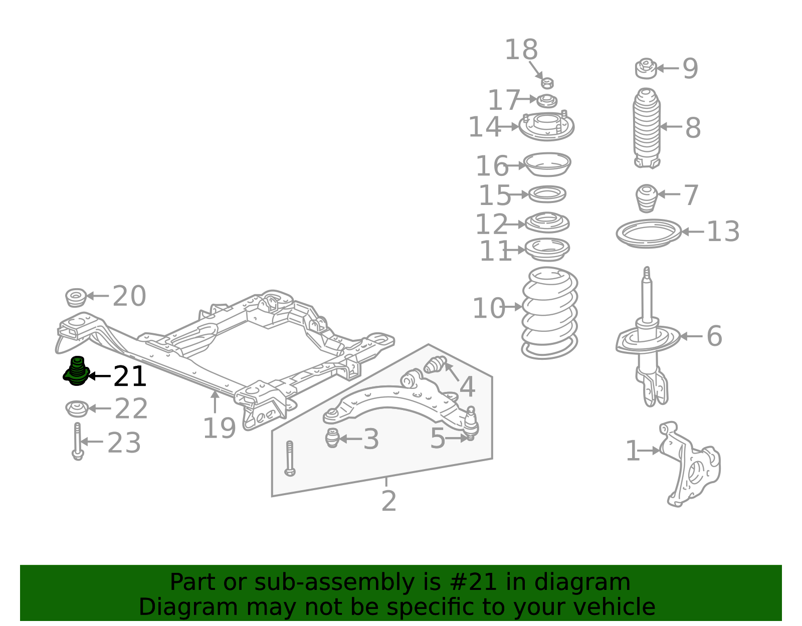 1997-2005 GM Engine Cradle Insulator 10248605 GM | GMPartsDirect.com