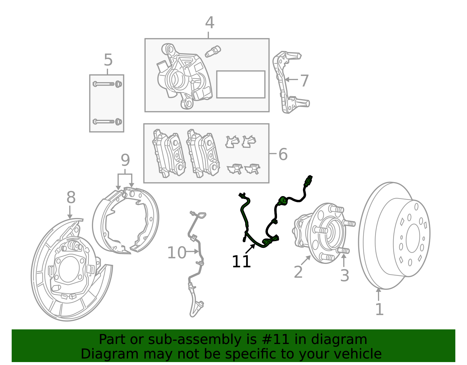 2007-2017 Mopar Anti-lock Brakes Sensor, Right Rear 05105064AB | Mopar ...