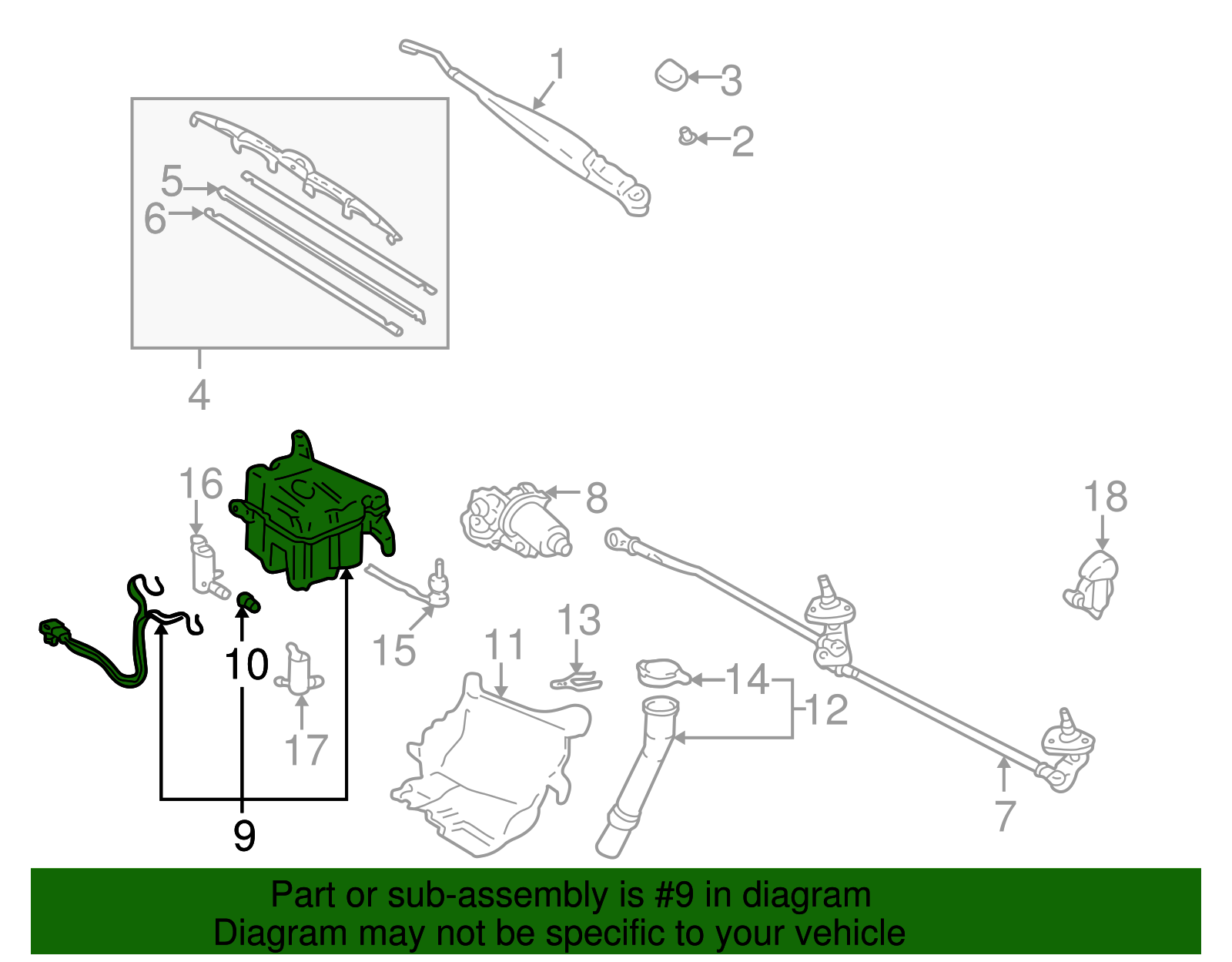 1996-2002 Toyota 4Runner Washer Fluid Reservoir 85315-35261 | Toyota ...