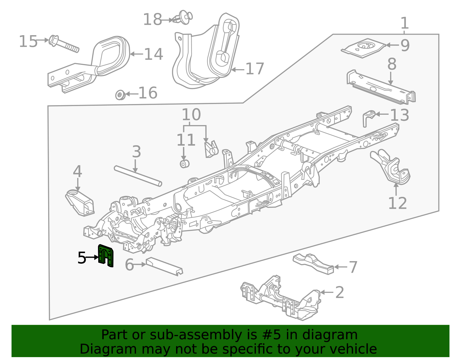 2020-2025 GM (Replaces 84608604) Bumper Impact Bar Bracket 85664314 GM ...