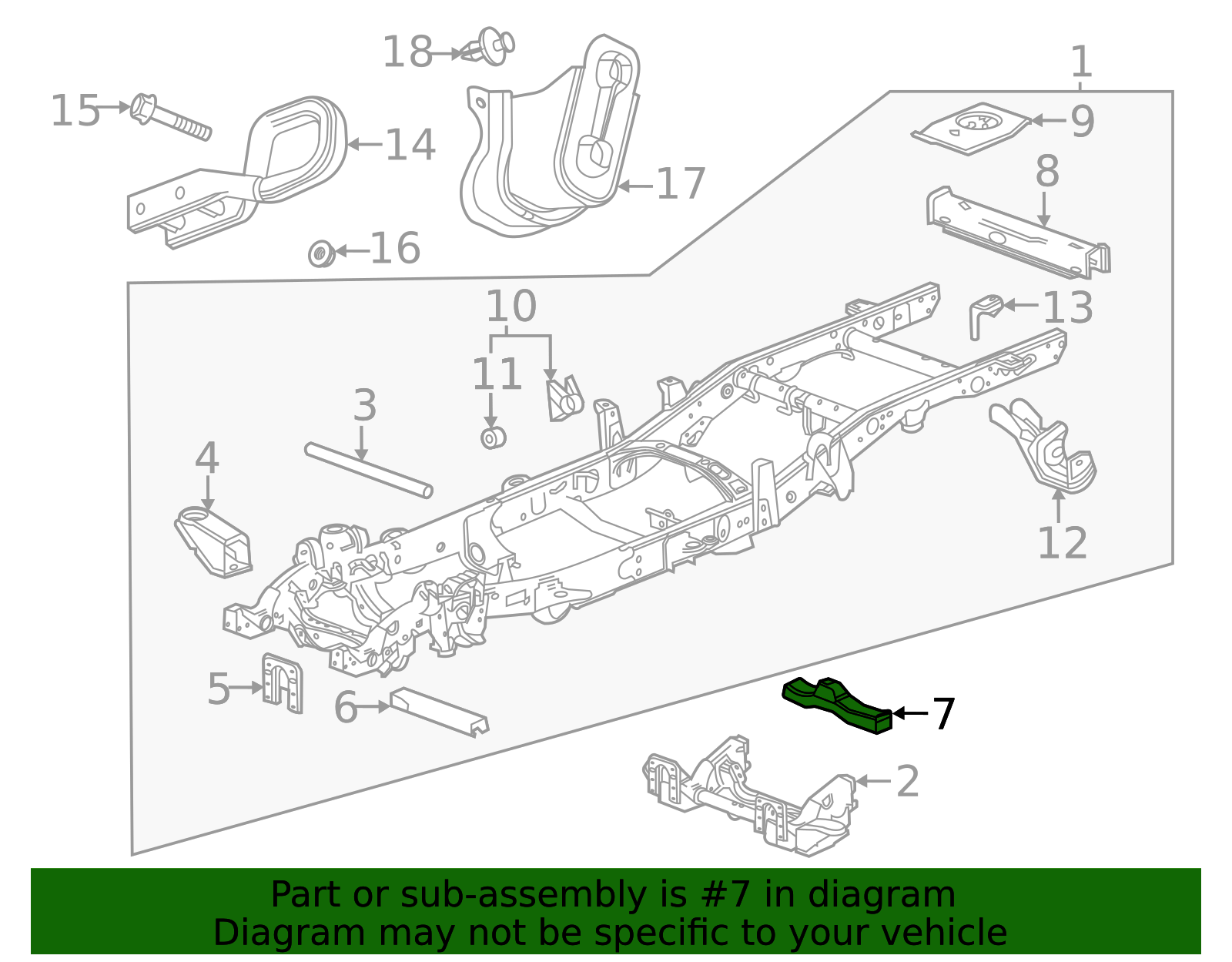 OEM GM Transmission Support Crossmember For 2020-2023 GM - Part No ...