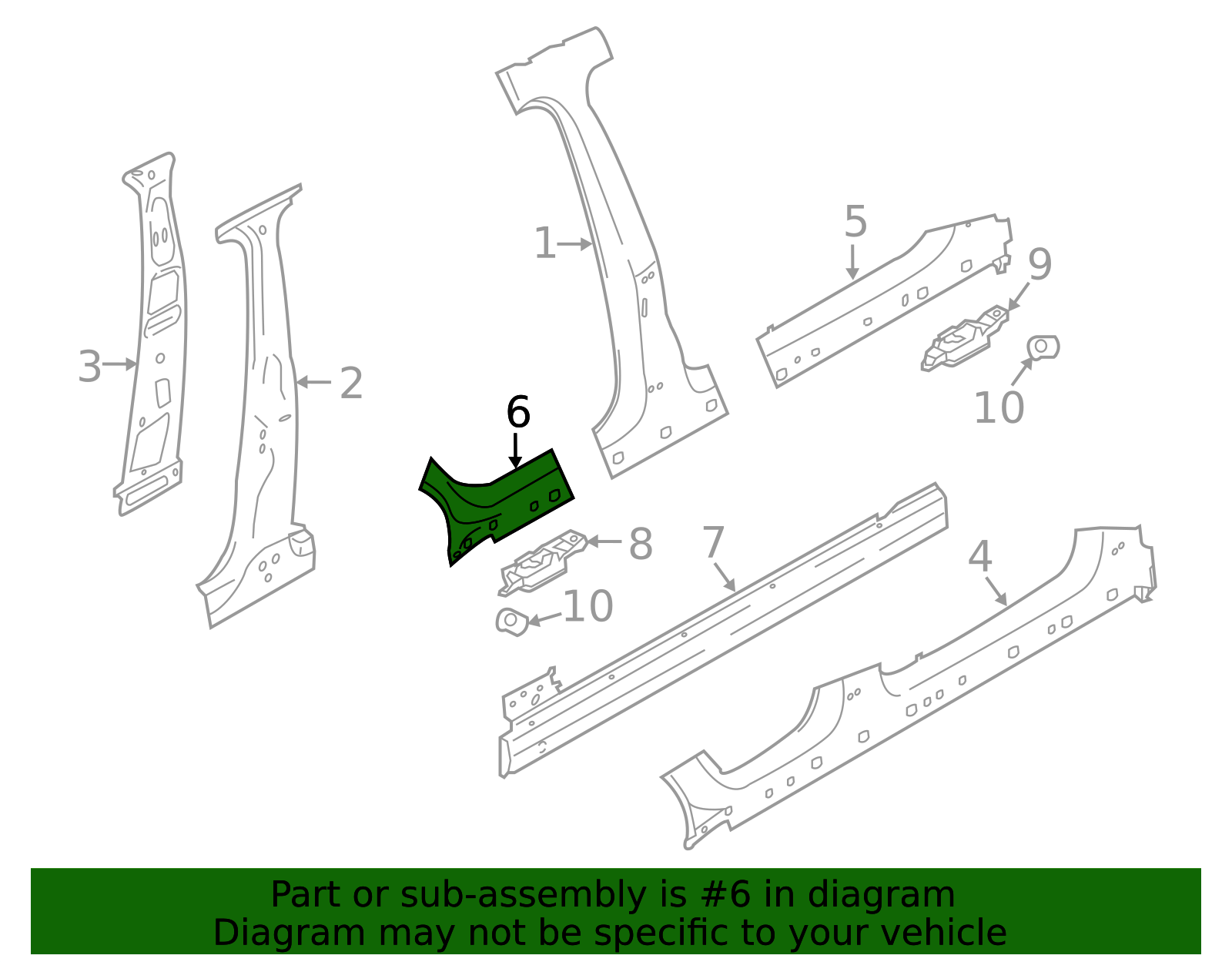2015-2025 Porsche Macan Rocker Panel 95B-809-242-Y-GRV | OEM Parts Online