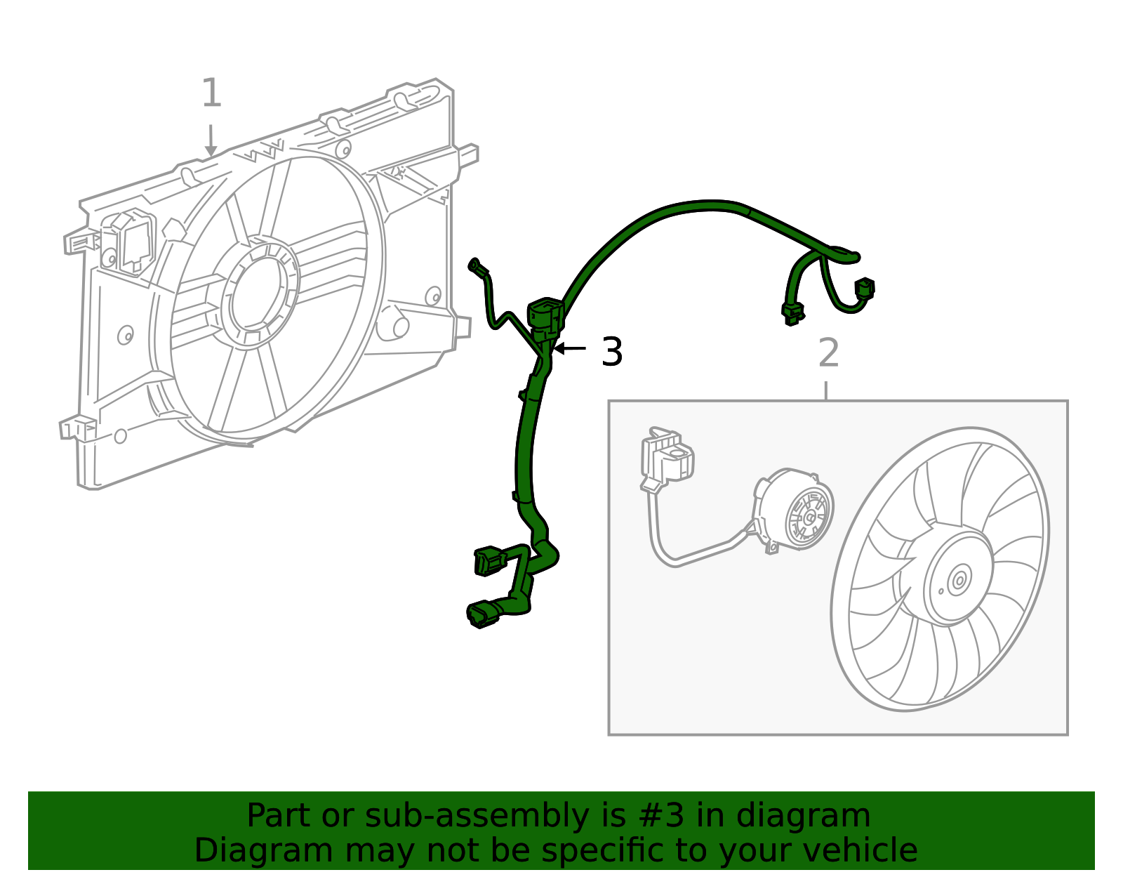 2011-2016 Chevrolet Engine Coolant Fan Wiring Harness 94556235 | Chevy ...