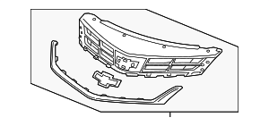 84189617 - Front Upper Grille 2016-2018 Chevrolet Cruze | Chevrolet ...