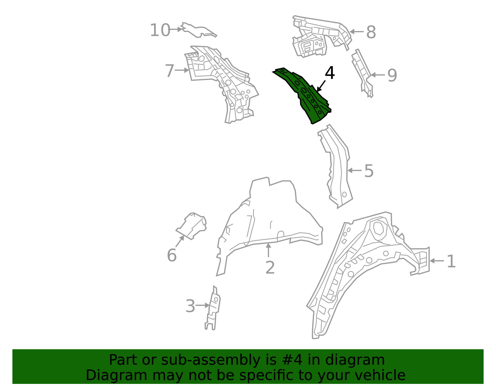 61714-F4010 - 2018-2022 Toyota C-HR - Pillar Reinforced | Nucar Toyota ...